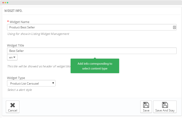 Leo Manage Widget Module - Userguide Leo Manage Widget Module - Userguide
